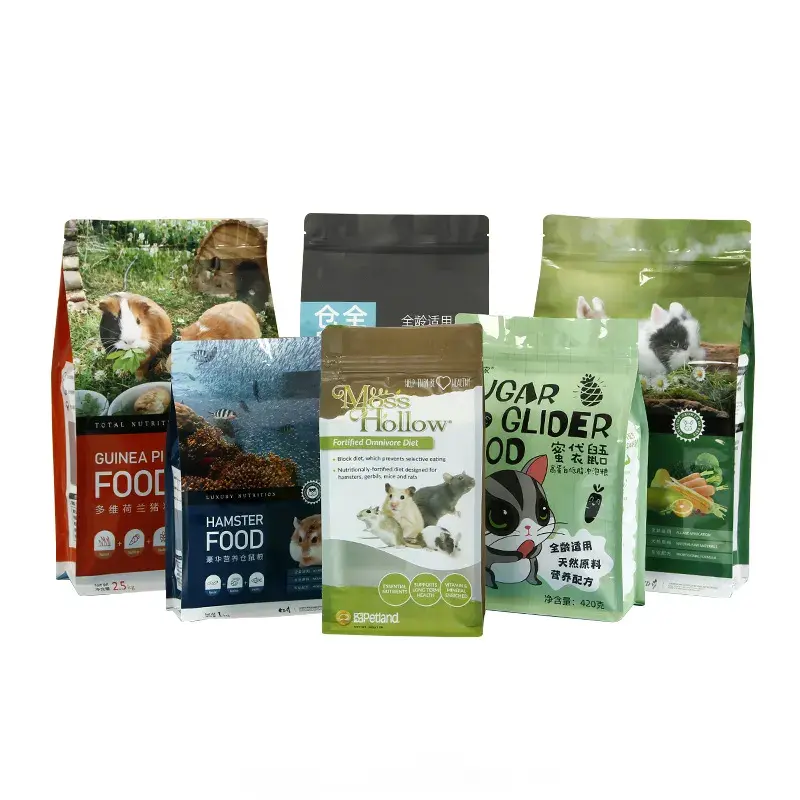 Envasado de comida para gatos al por mayor - Bolsa de fondo plano de ...